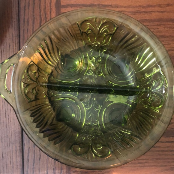 Accents | Vintage Indiana Glass Killarney Green Relish Dish | Poshmark